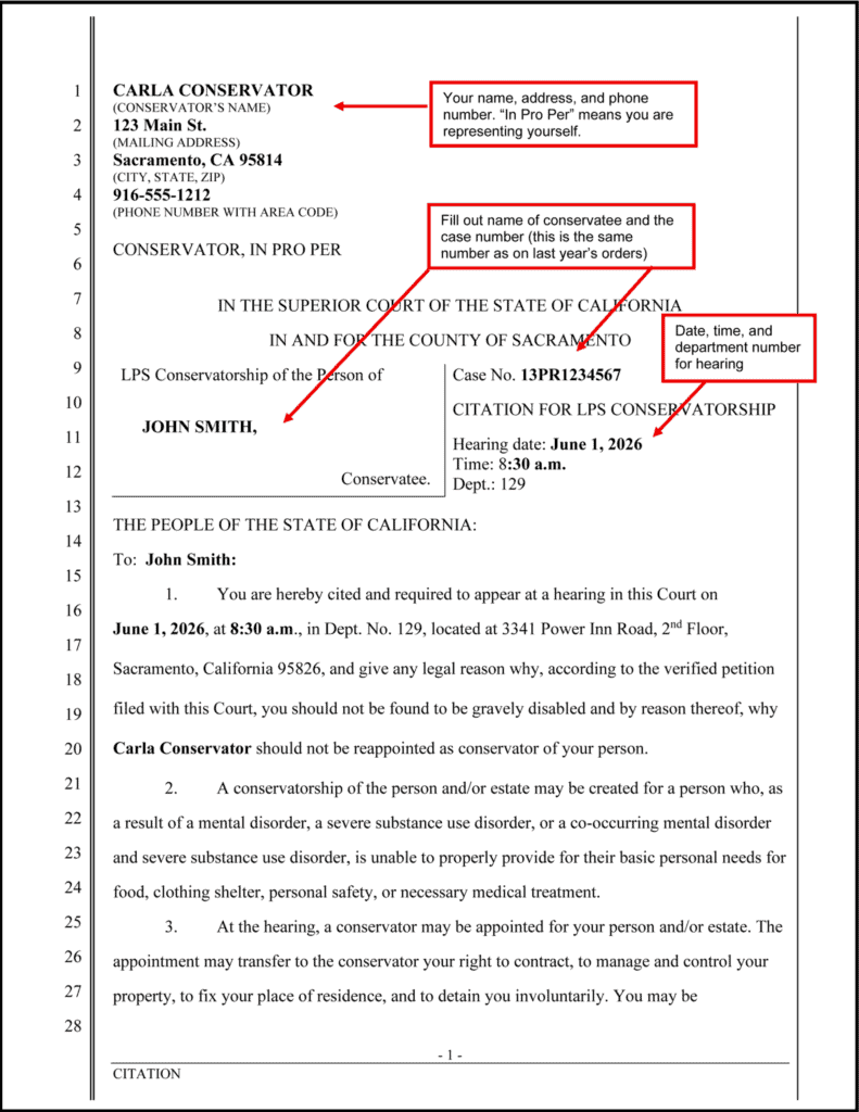 Renewing an LPS Conservatorship - Sacramento County Public Law Library