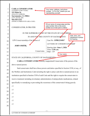 Renewing an LPS Conservatorship - Sacramento County Public Law Library