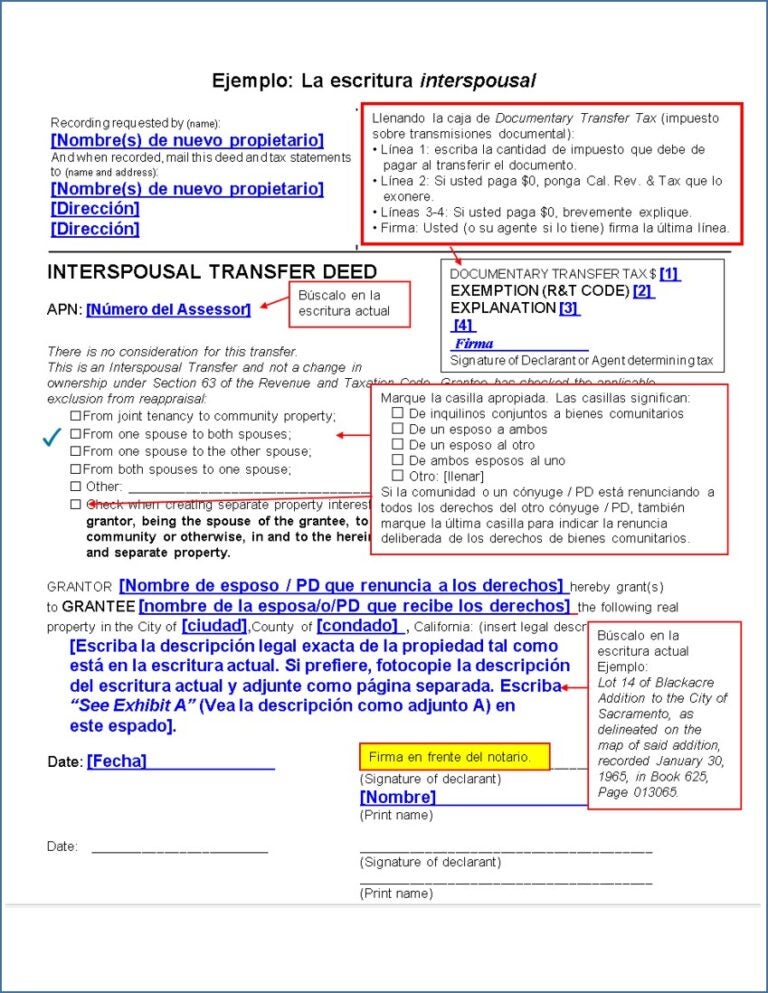 Completar y registrar escritura (Completing and recording deeds ...