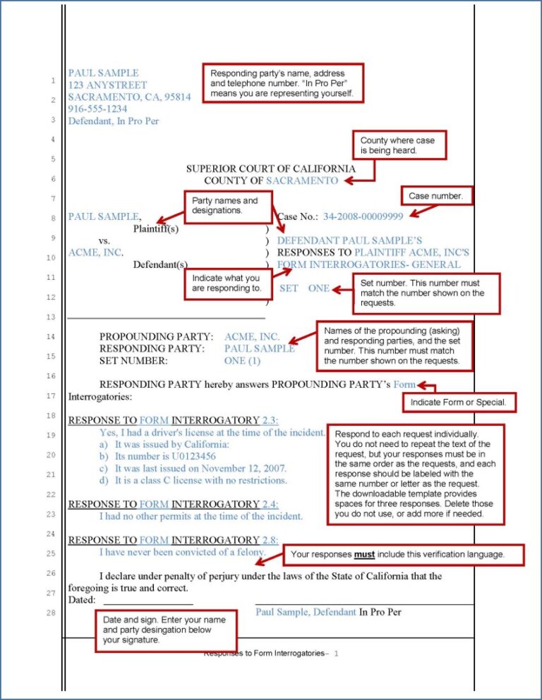 Discovery: Responding to Interrogatories - Sacramento County Public Law ...