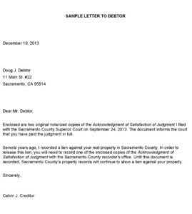 Satisfaction of Judgment - Sacramento County Public Law Library