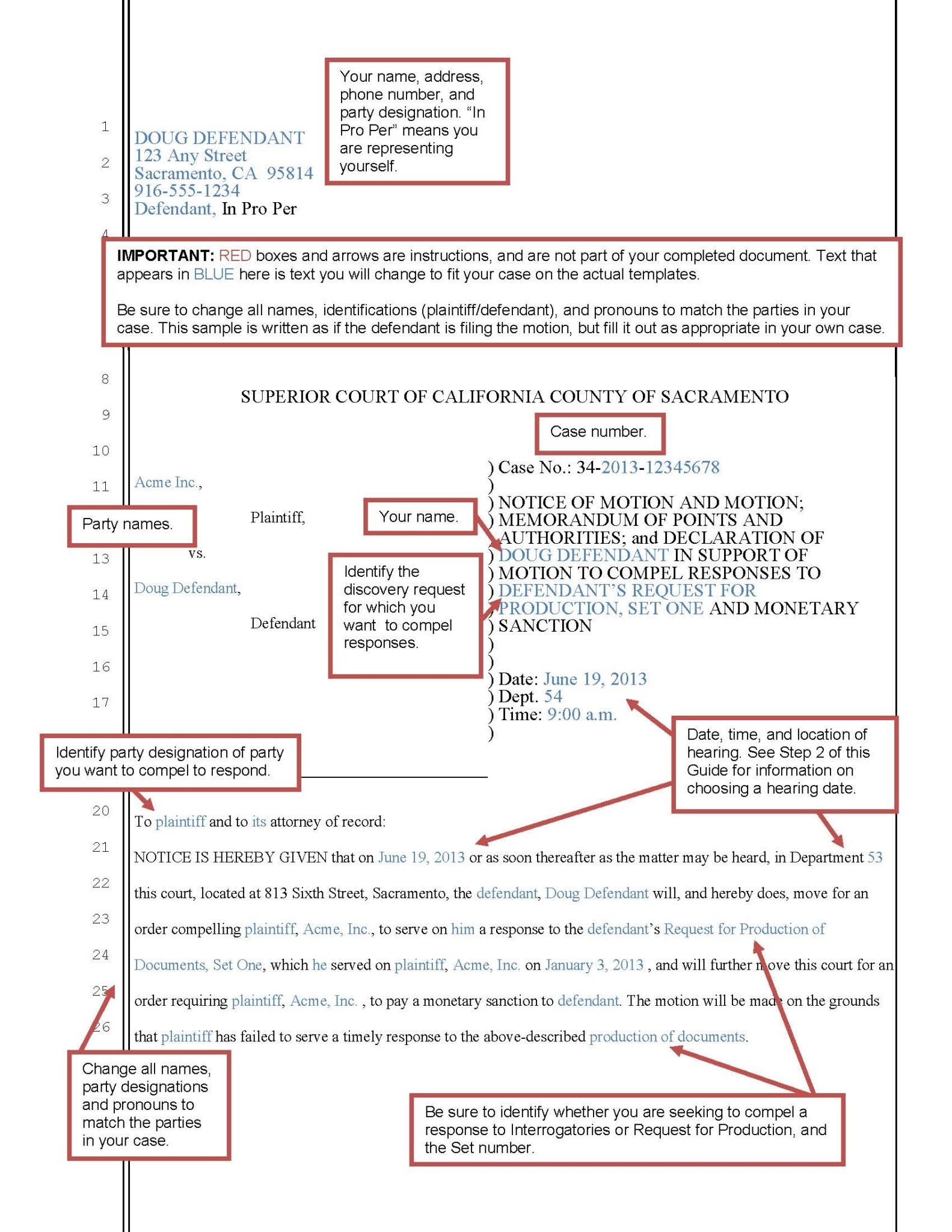 Motion to Compel Discovery Responses - Sacramento County Public Law Library