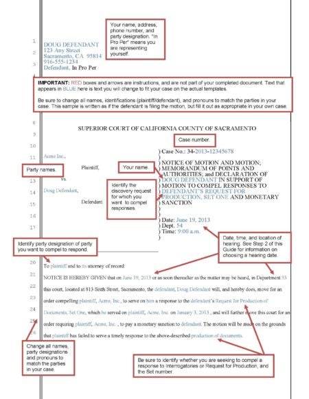 Motion to Compel Discovery Responses - Sacramento County Public Law Library