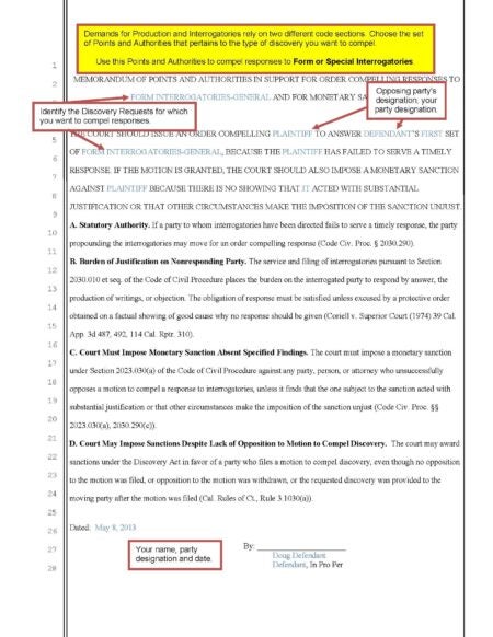 Motion to Compel Discovery Responses - Sacramento County Public Law Library