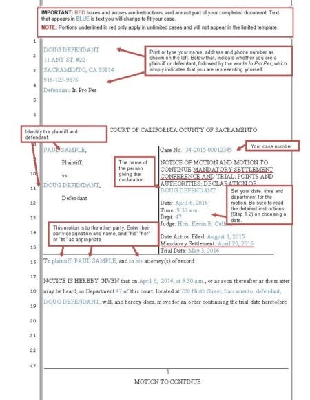 Motion to Continue Trial and Mandatory Settlement Conference ...
