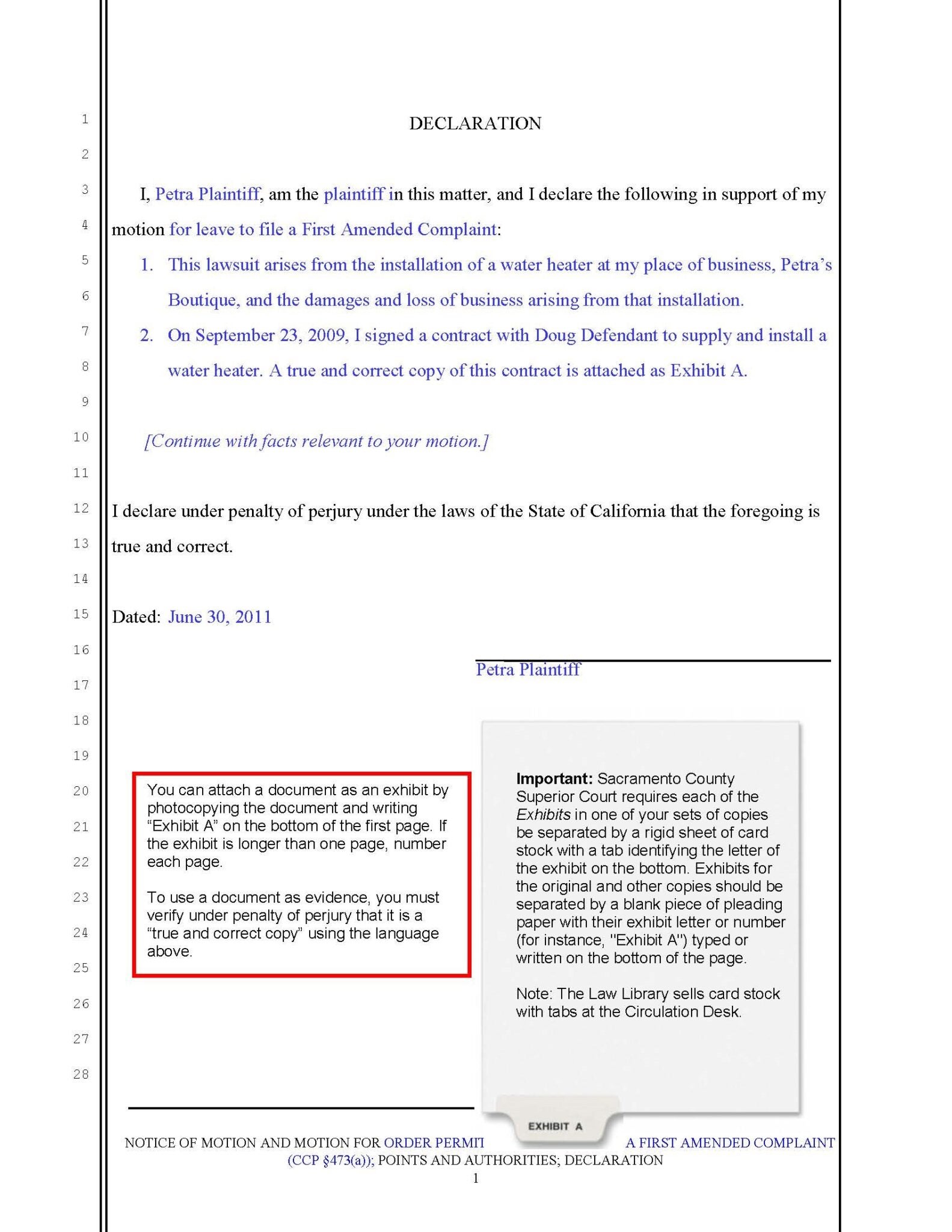 Motions in Civil Cases - Sacramento County Public Law Library