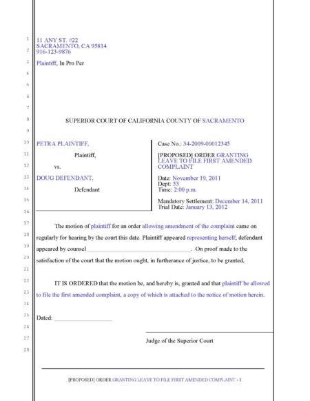 Motions in Civil Cases - Sacramento County Public Law Library