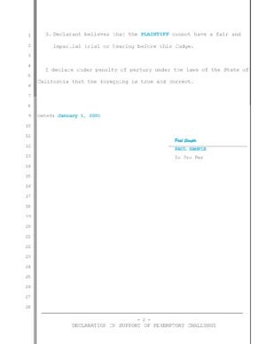 Peremptory Challenge of a Judge - Sacramento County Public Law Library