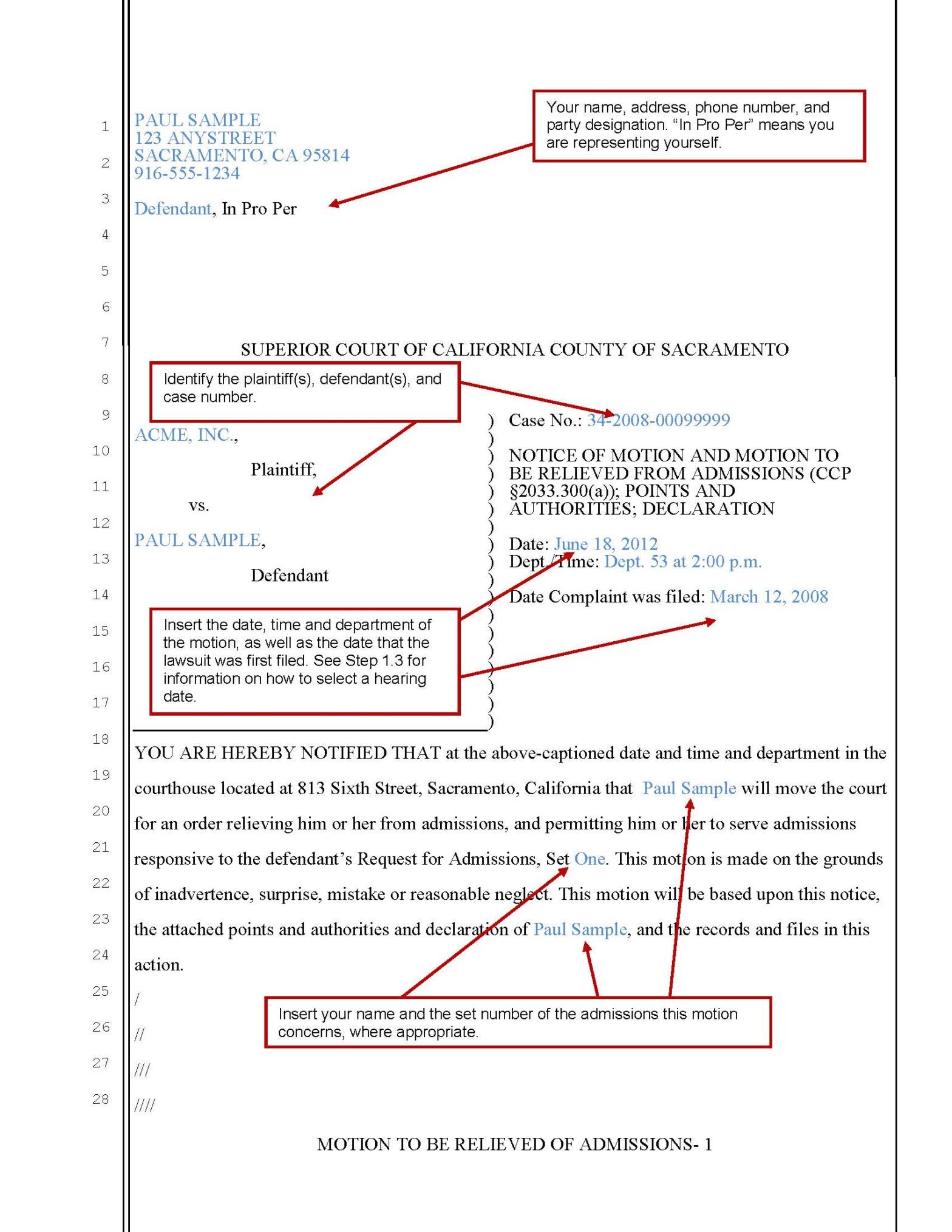Relief from Admissions - Sacramento County Public Law Library
