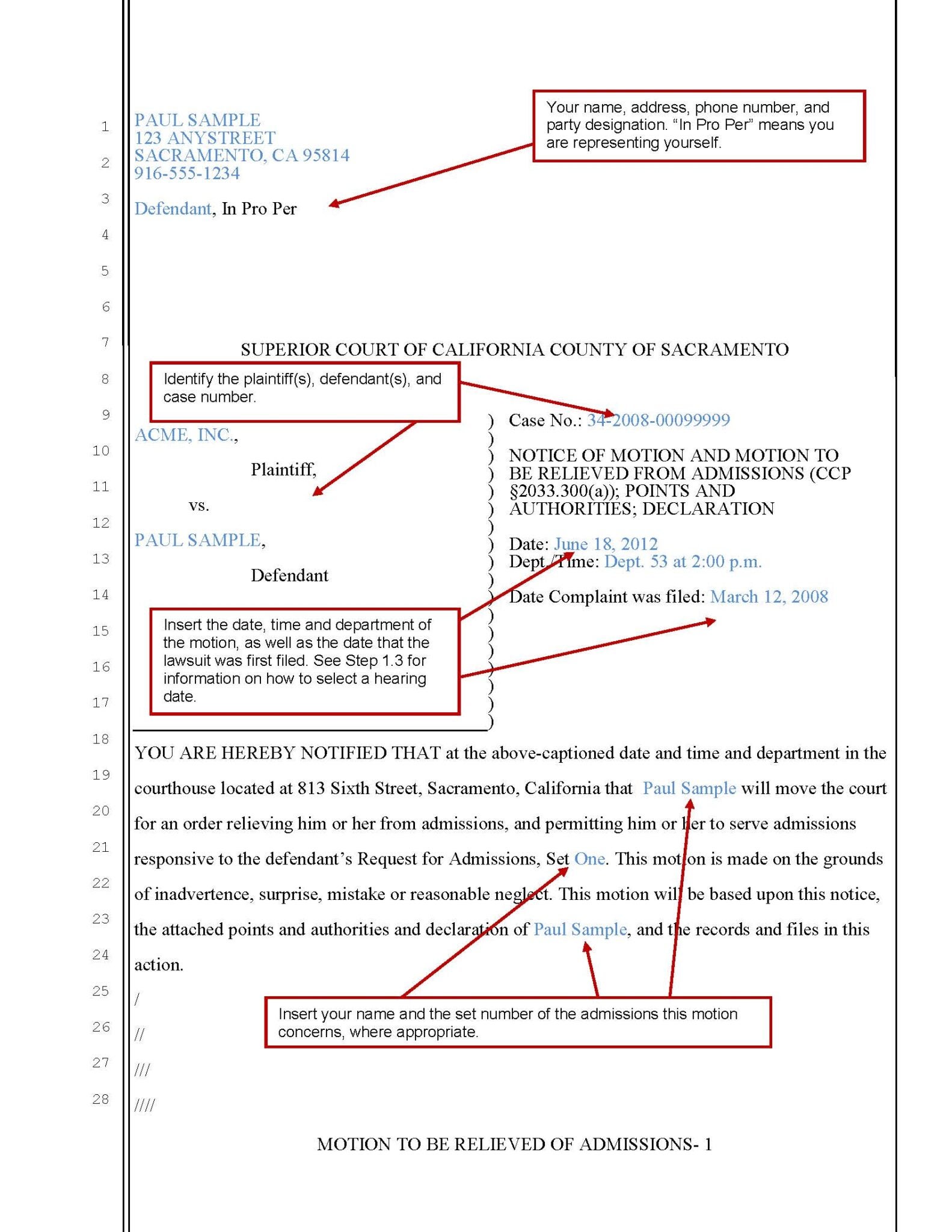 Relief from Admissions - Sacramento County Public Law Library