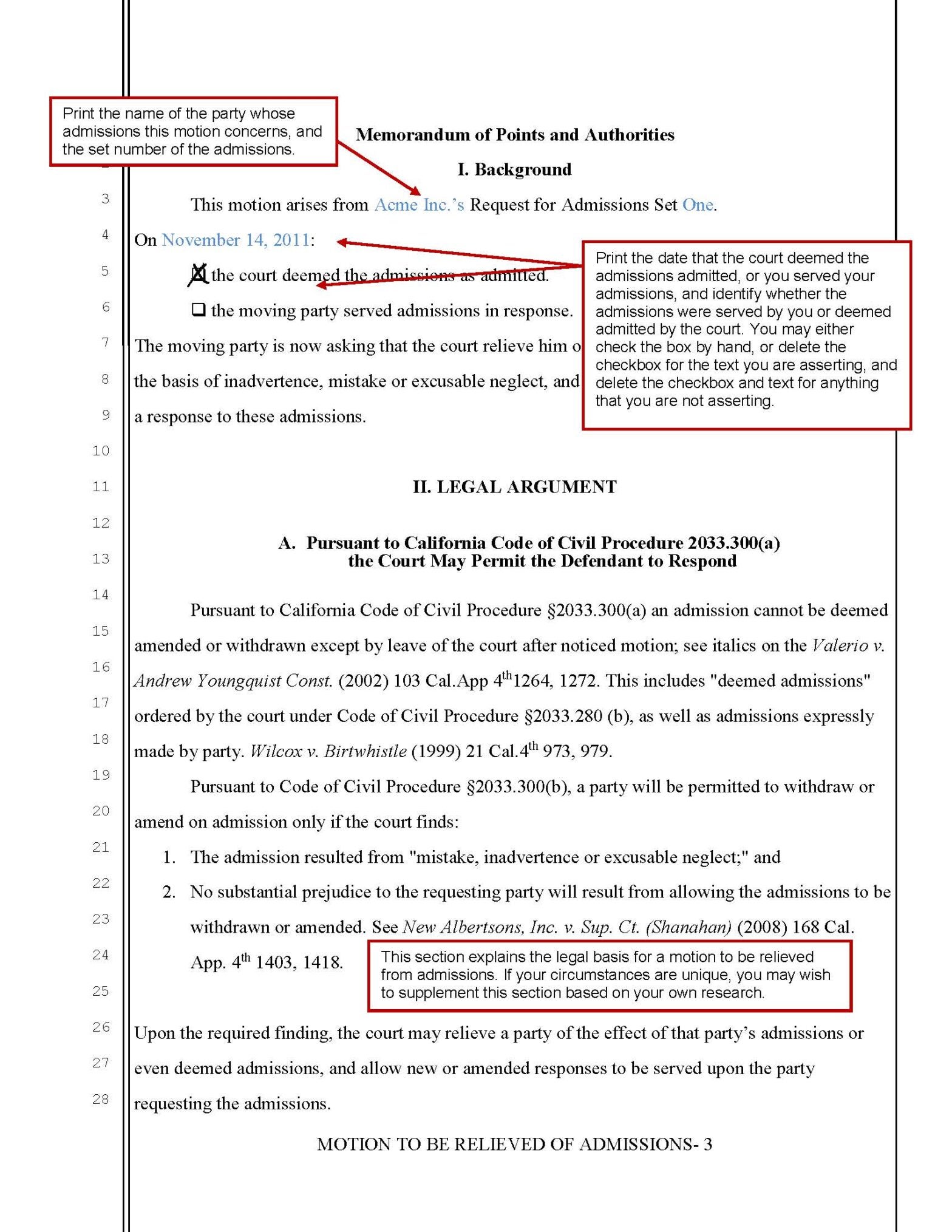 Relief from Admissions - Sacramento County Public Law Library