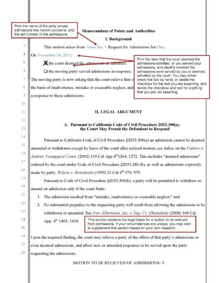 Relief from Admissions - Sacramento County Public Law Library