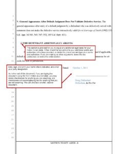 Motion to Set Aside (Relief from Default Judgment) - Sacramento County ...