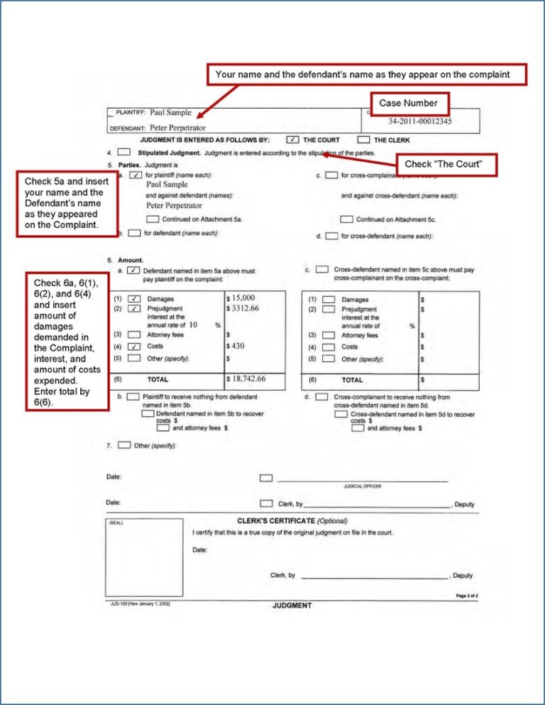 Request a Default Judgment by Court - Sacramento County Public Law Library