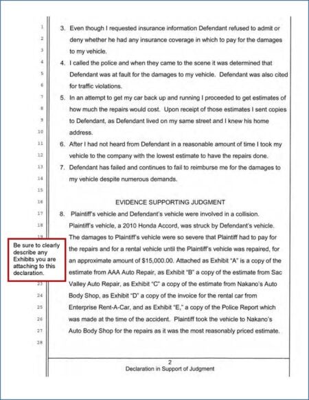 Request a Default Judgment by Court - Sacramento County Public Law Library