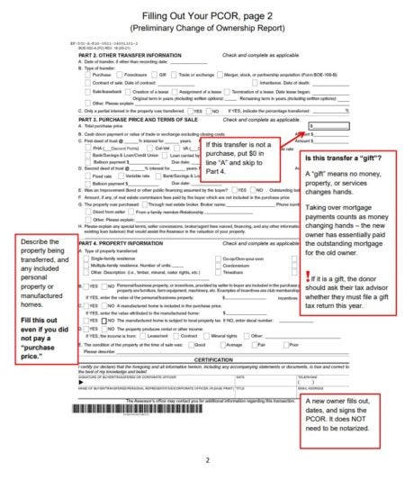 Tips for the PCOR - Preliminary Change in Ownership Report - Sacramento ...