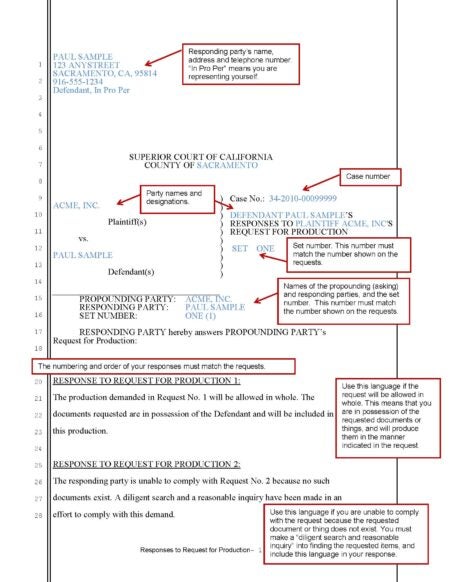 Discovery: Responding to Requests for Production or Inspection ...
