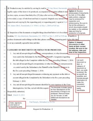 Discovery: Request for Production of Documents and Things - Sacramento ...