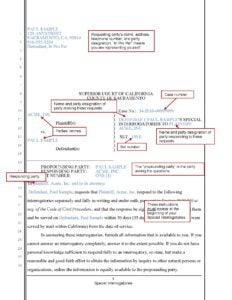 Discovery: Special Interrogatories - Sacramento County Public Law Library