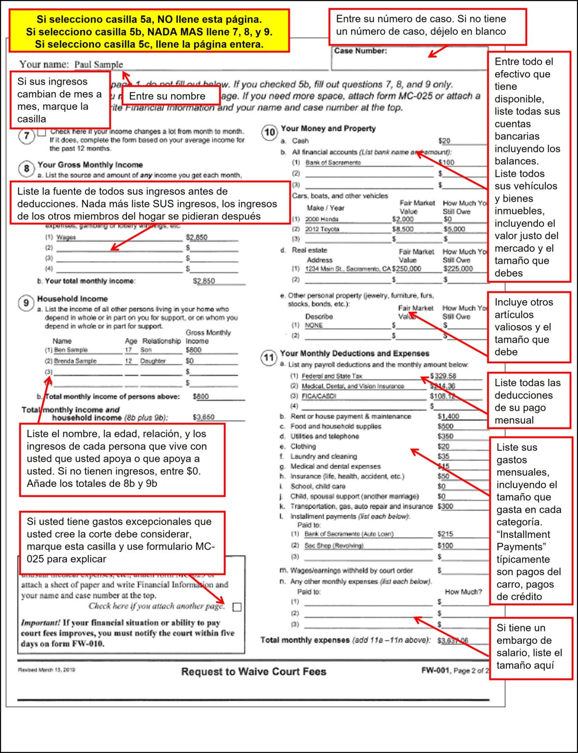 Exencion de cuotas (Fee waivers) - Sacramento County Public Law Library