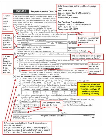 Fee Waivers: Ask the Court to Waive or Lower the Cost of Fees ...