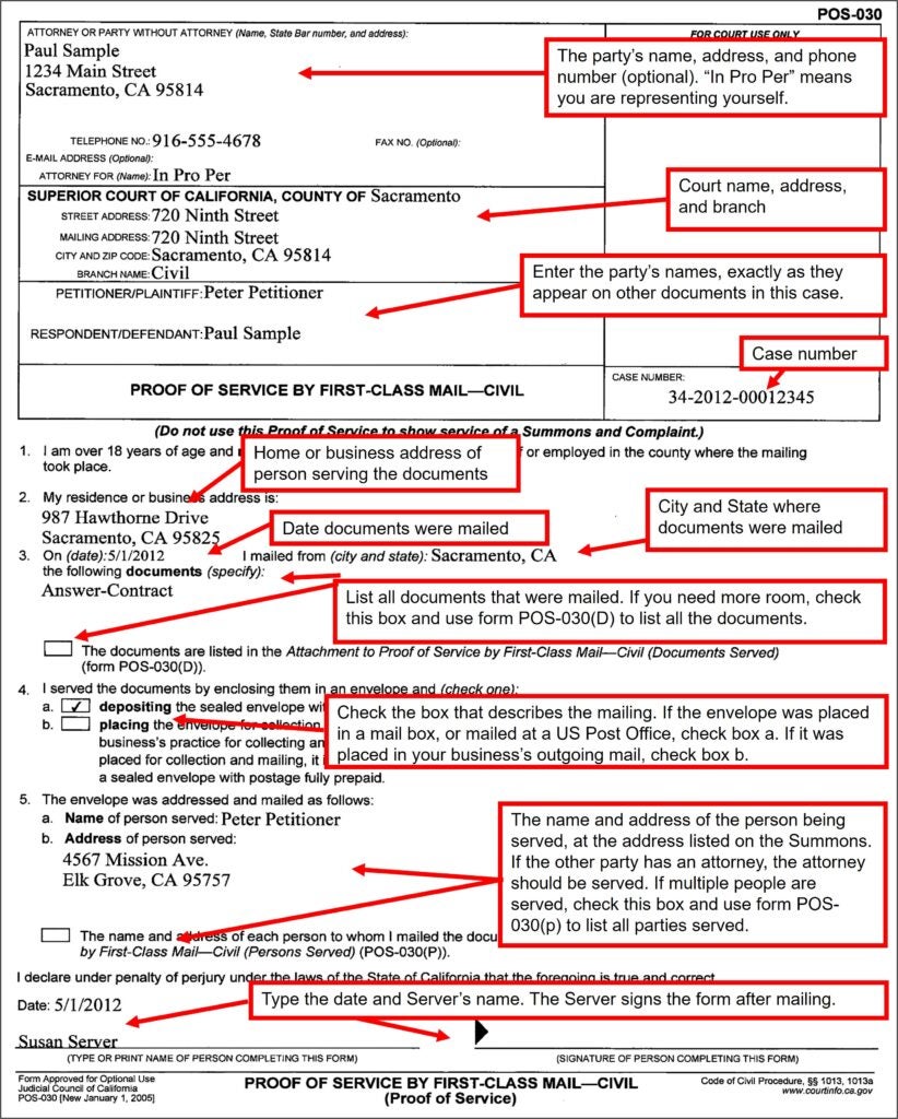 Serving Documents by Mail - Sacramento County Public Law Library