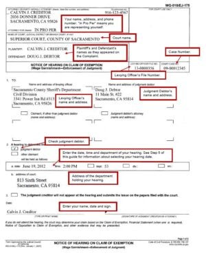 Wage Garnishment - Sacramento County Public Law Library