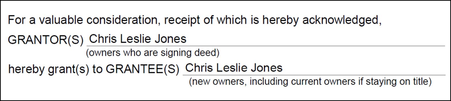 Adding or Changing Names on Property (Completing and Recording Deeds) - Sacramento County Public ...