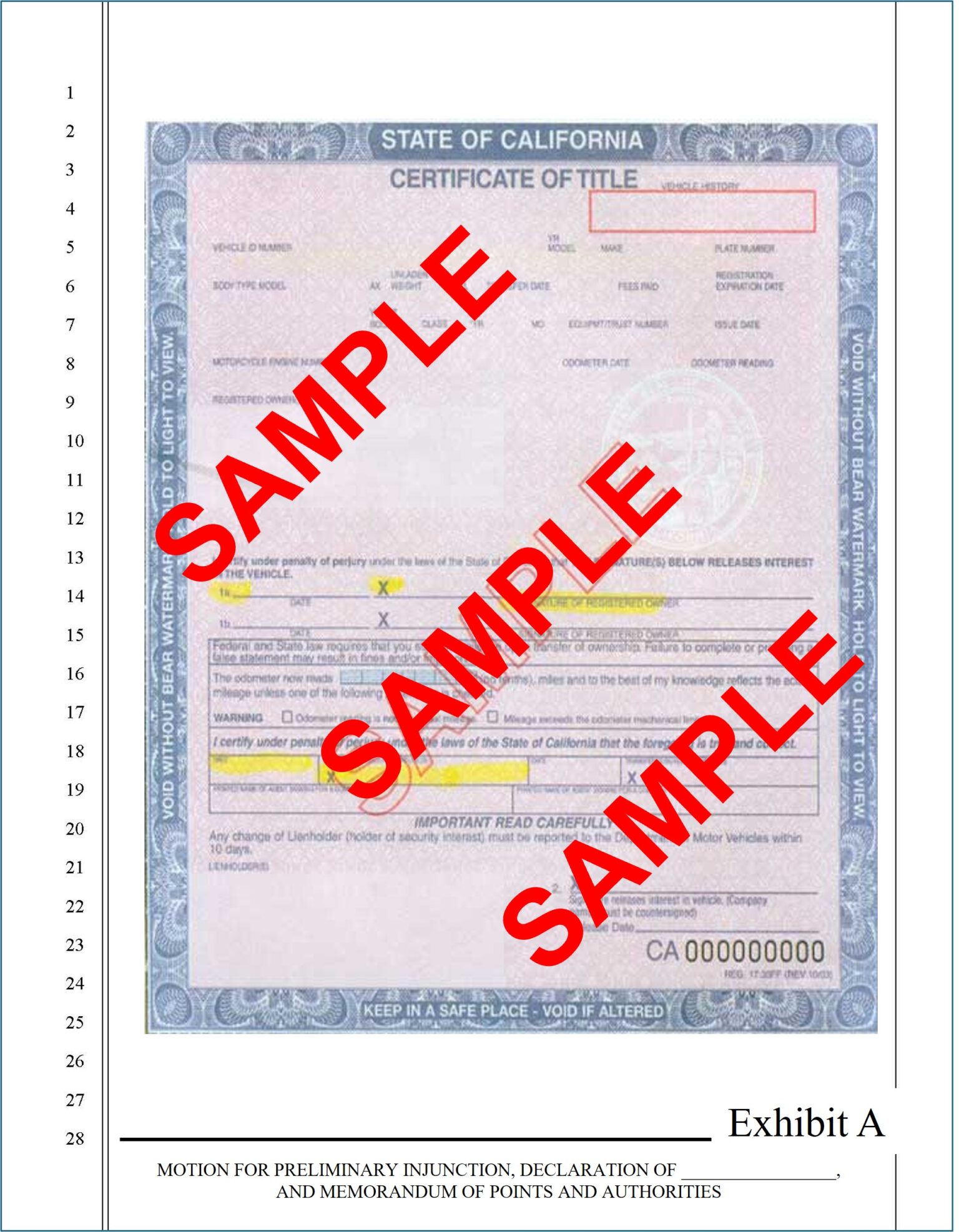Injunction Against the DMV: Prevent Transfer of Title to Your Car ...